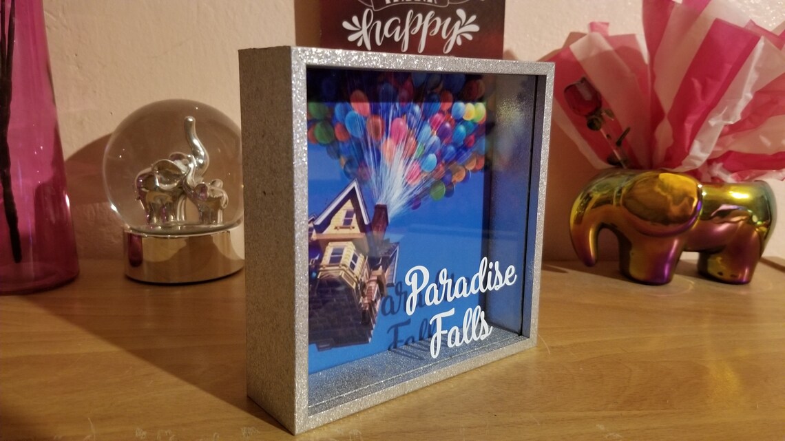 Paradise Falls Shadow Box Bank color Options | Etsy