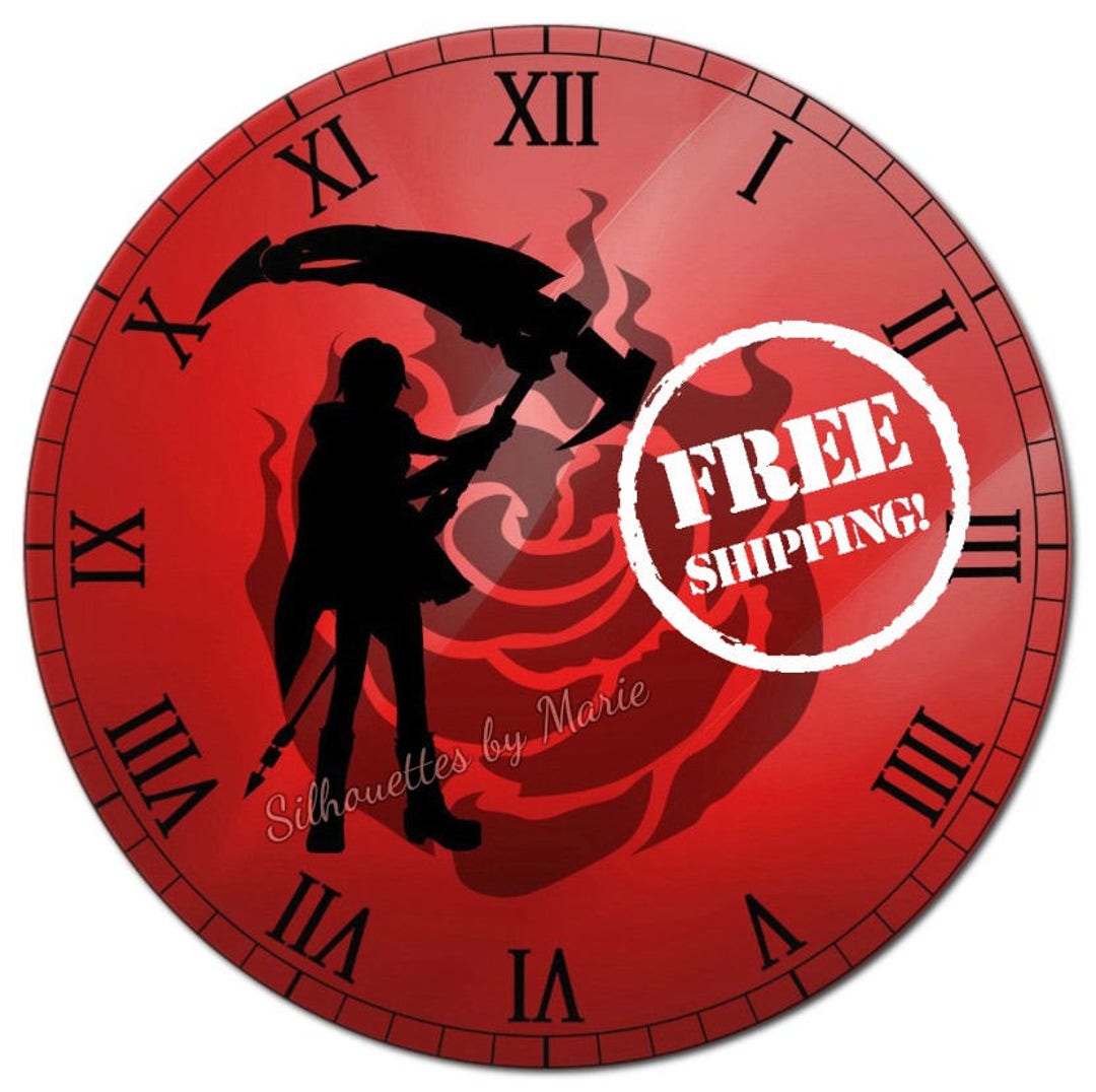 RWBY Ruby Clock - Etsy