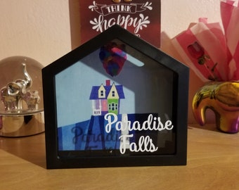 Paradise Falls Shadow Box Bank color Options - Etsy