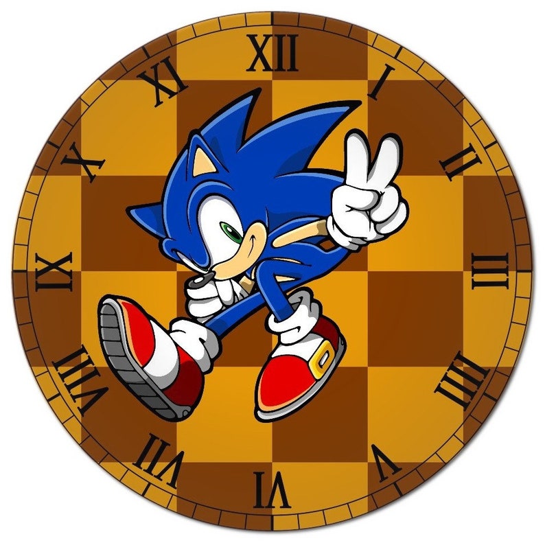 Sonic Clock (color Options) - Etsy