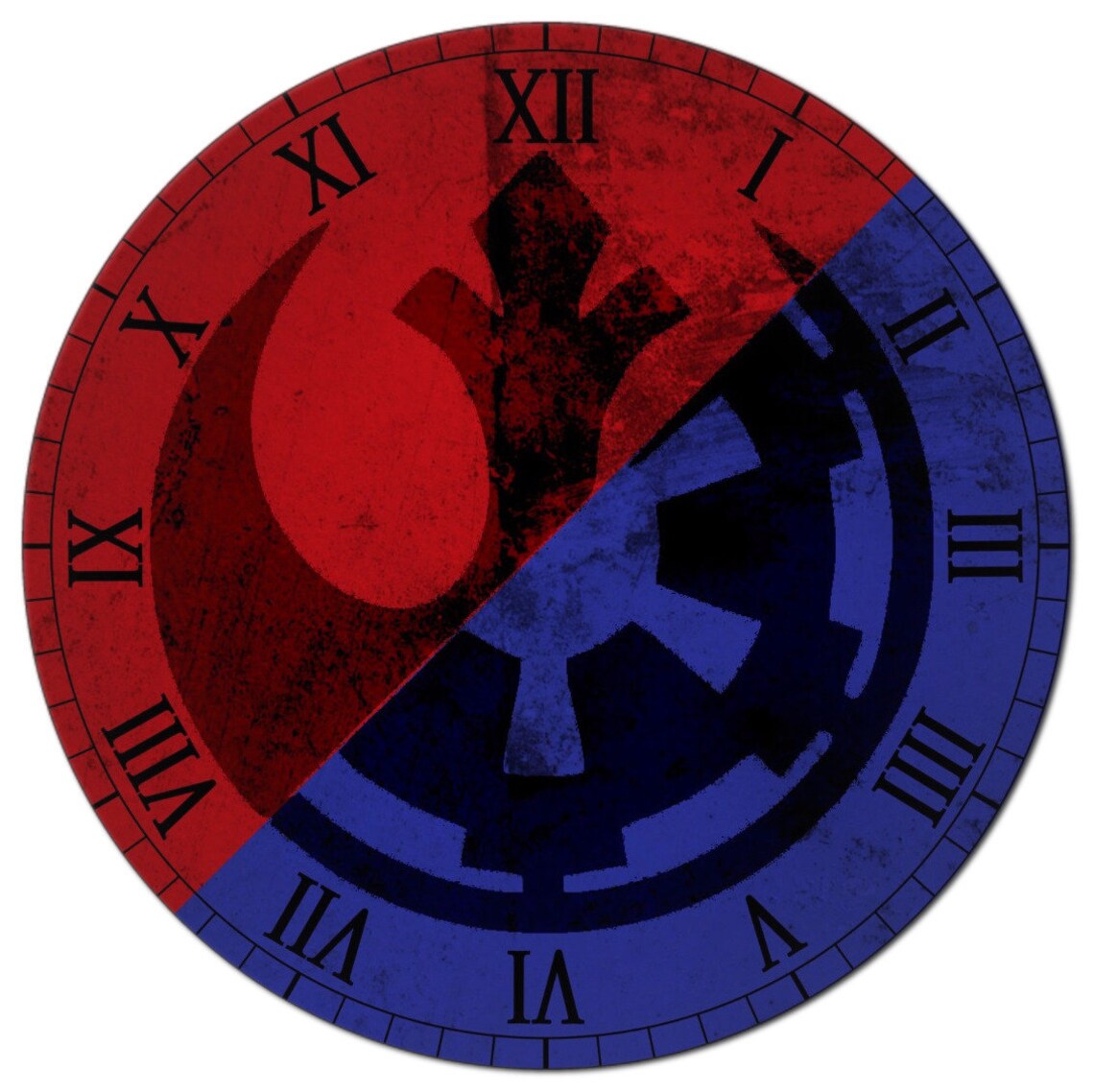 Star Wars Rebel Alliance/imperial Forces Clock - Etsy