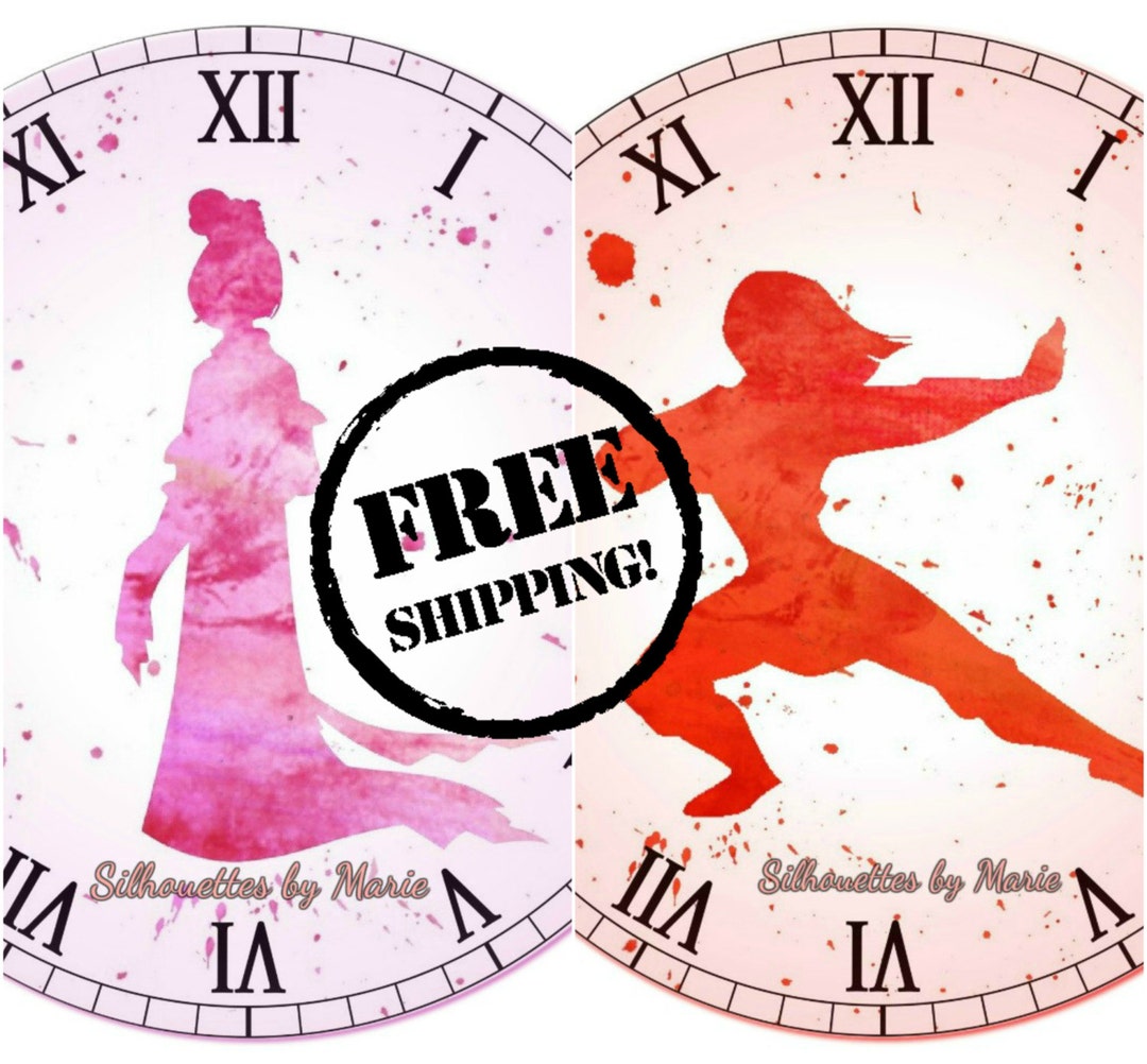 Mulan Watercolor Clock - Etsy