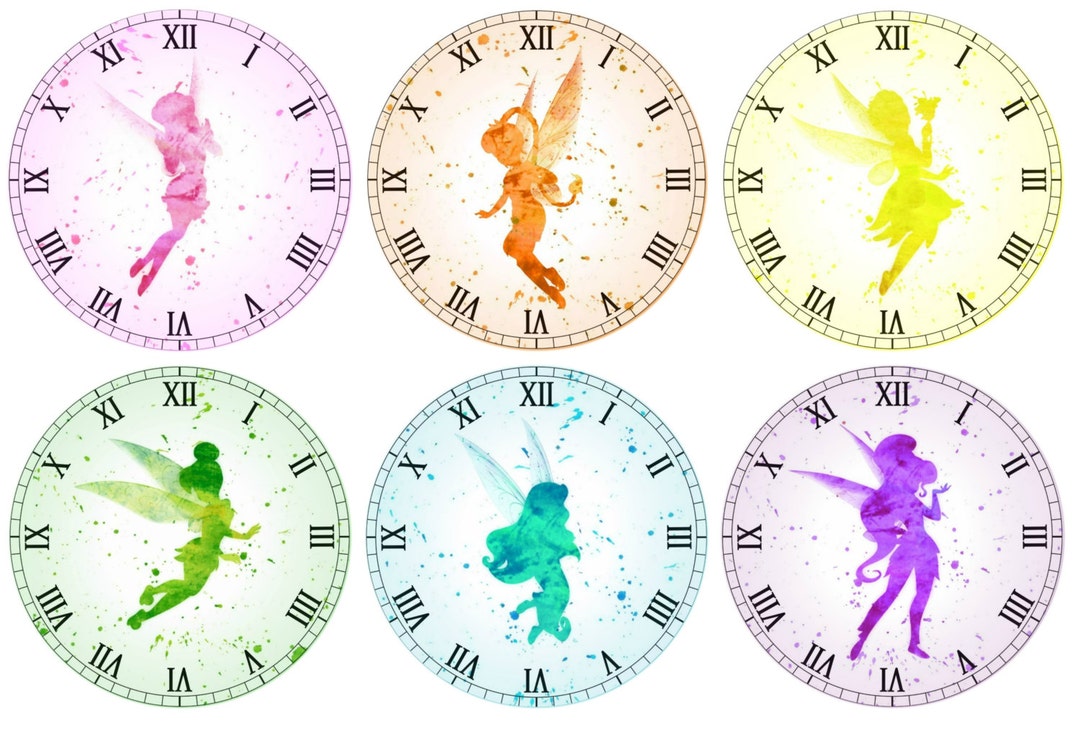 Disney Fairy Watercolor Clock - Etsy