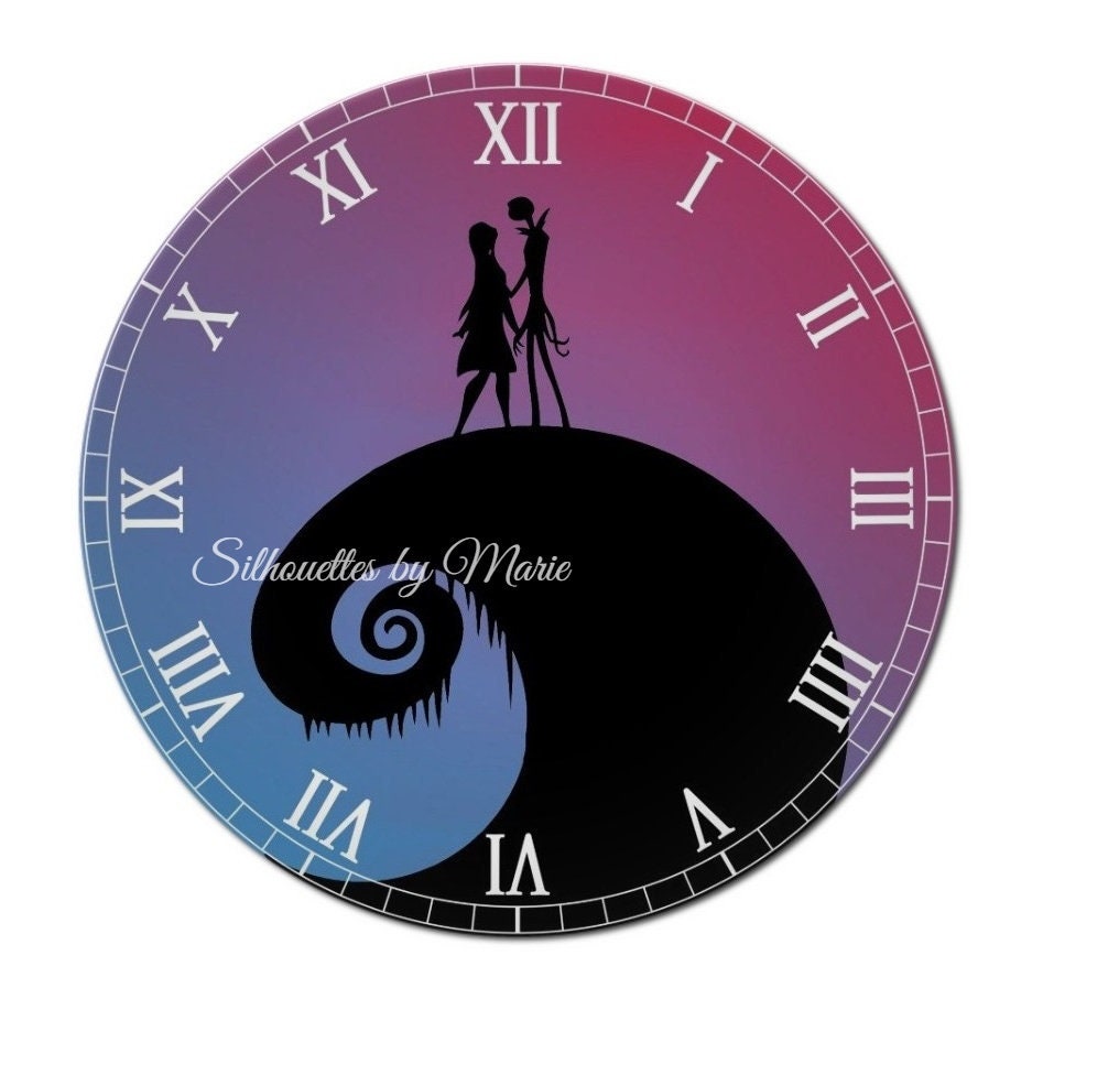 Jack and Sally Clock | Etsy