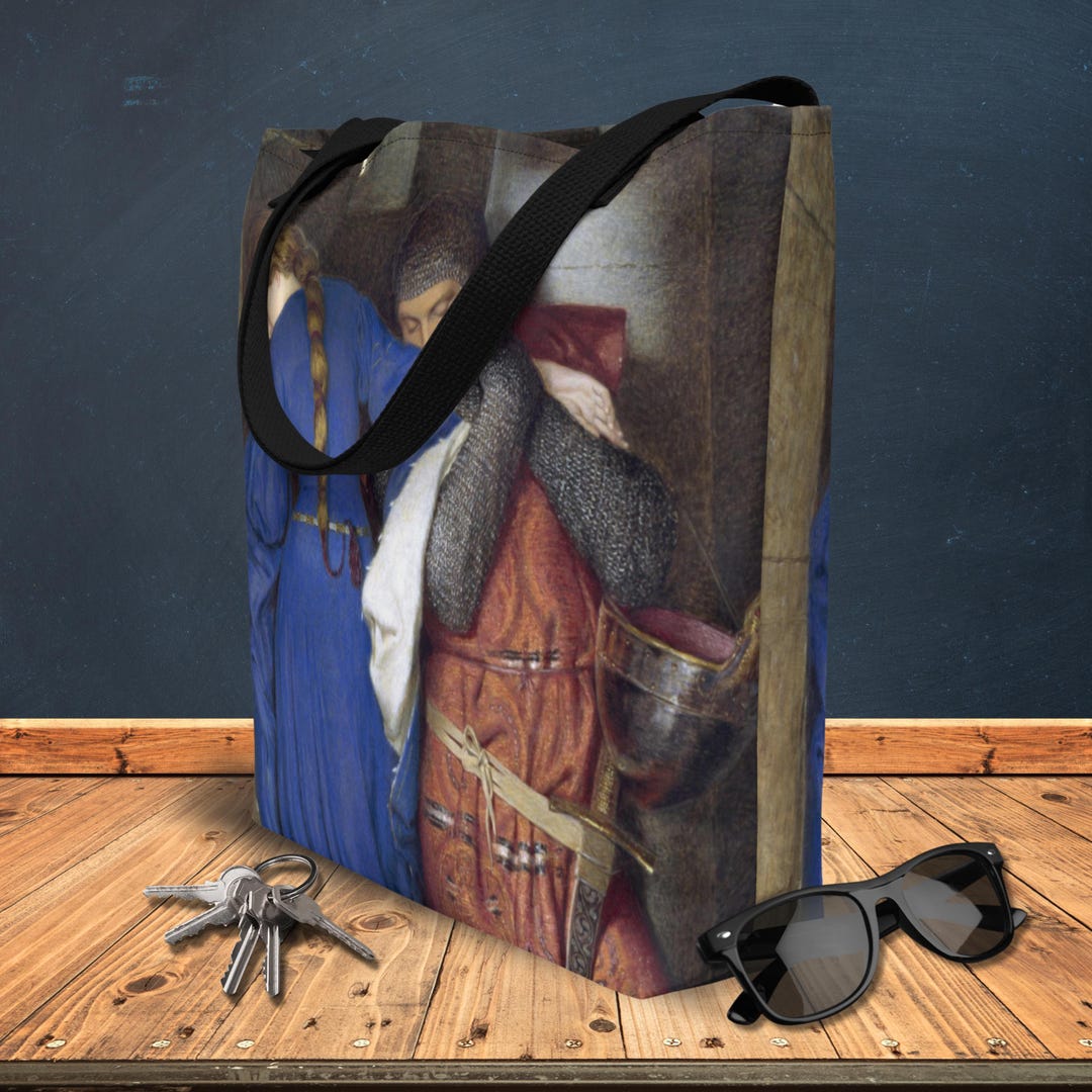 Meeting on the Turret Stairs Art-inspired LARGE Tote Bag (16"x20 ...