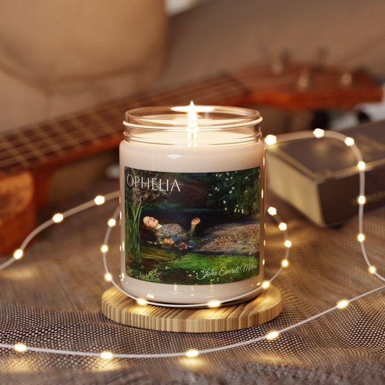 Ophelia - Millais - Art-inspired Scented Soy Candle (9 Oz) Sea Salt ...