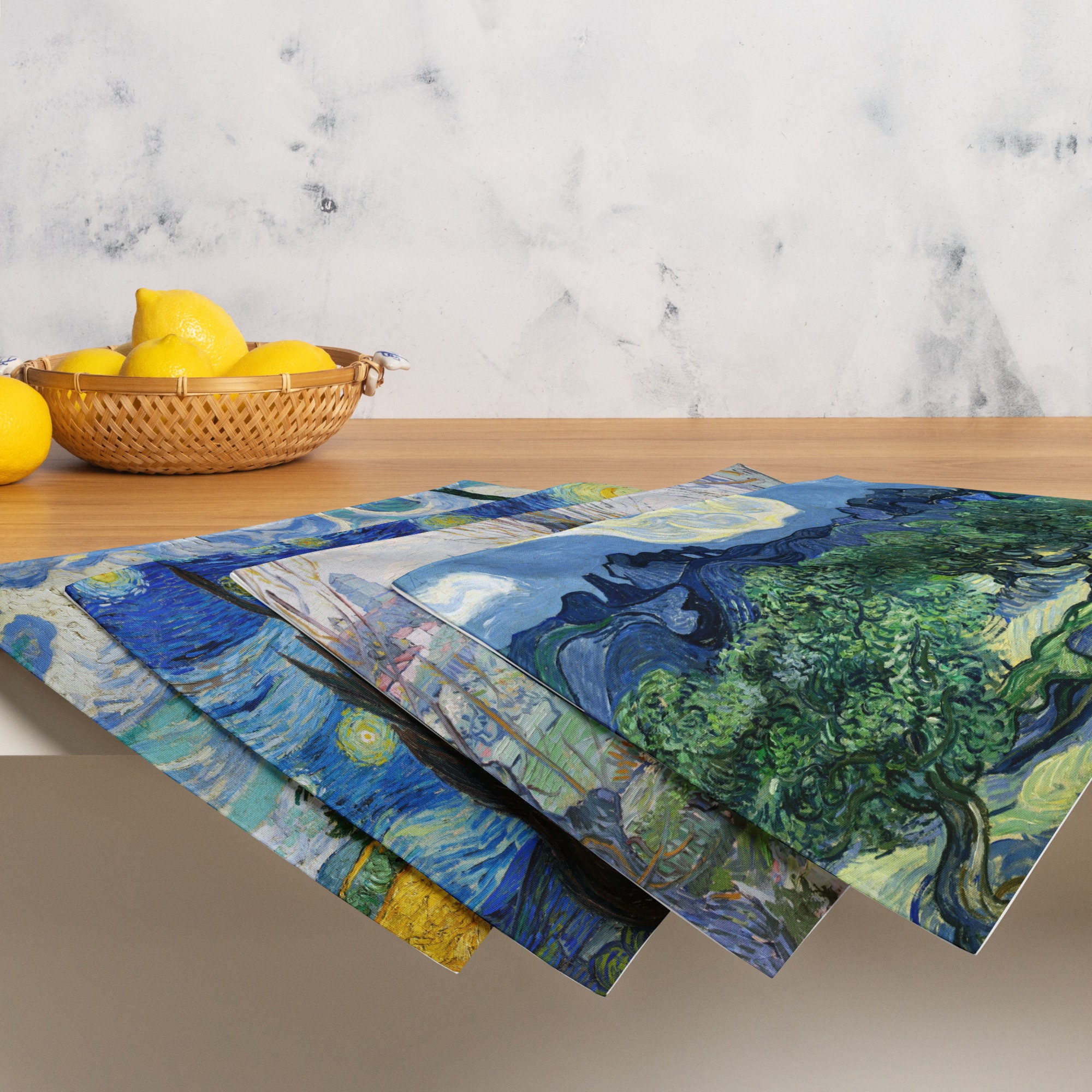 Vincent Van Gogh (blue Theme) Placemat Set of 4 - Impressionist ...