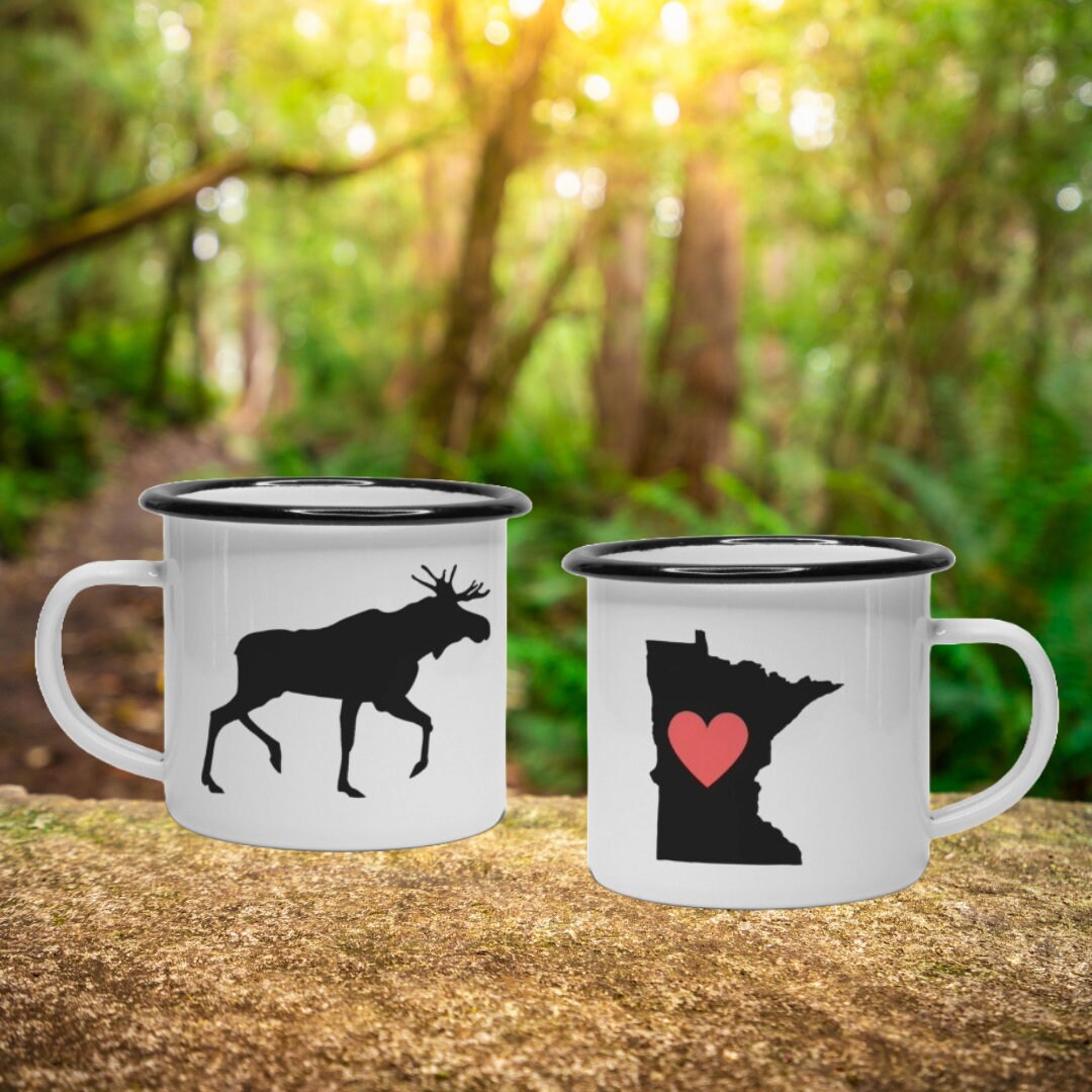 Minnesota Moose - Camp Mug 10 Oz. (black Rim) up North Lake Life ...