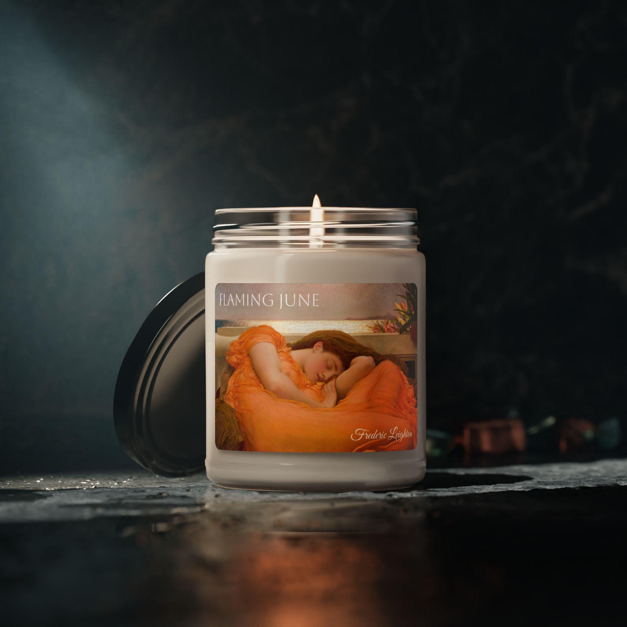 Flaming June - Art-inspired Scented Soy Candle (9 Oz.) Scent = Atlantis ...