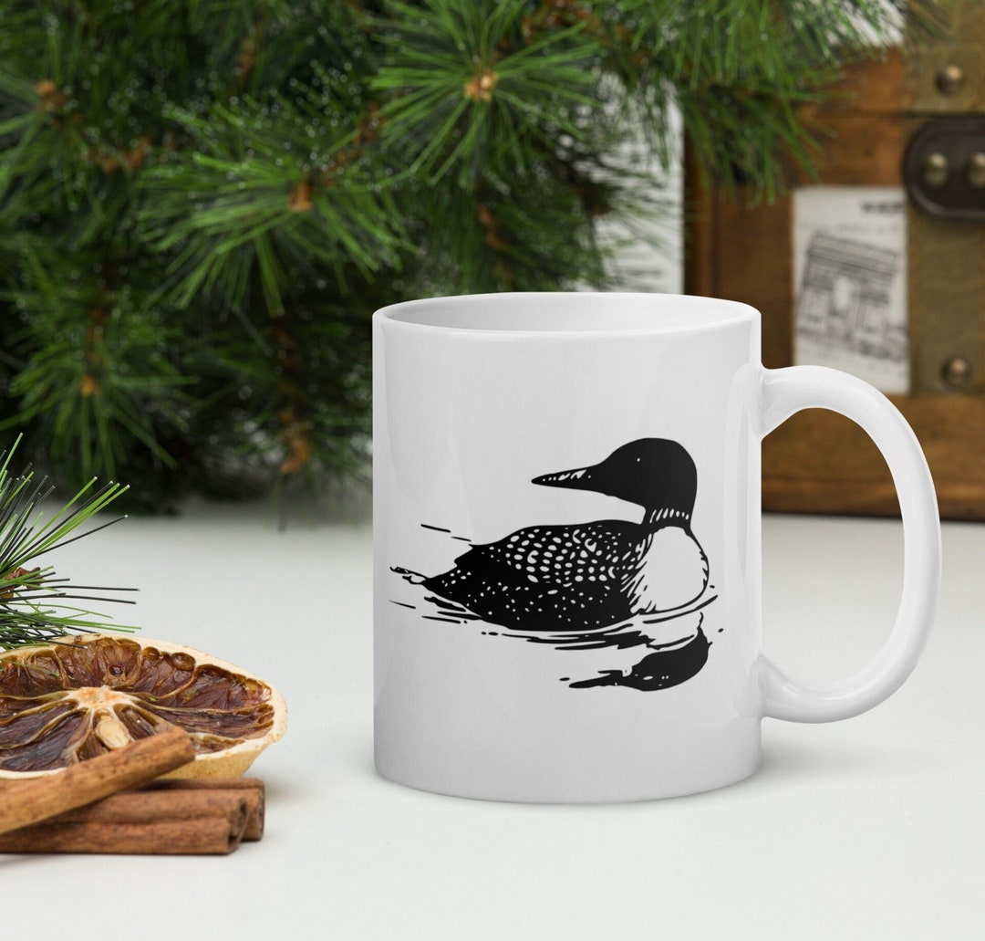 Love Minnesota Loon & State Map With Heart Design - 11 Oz Coffee Mug ...