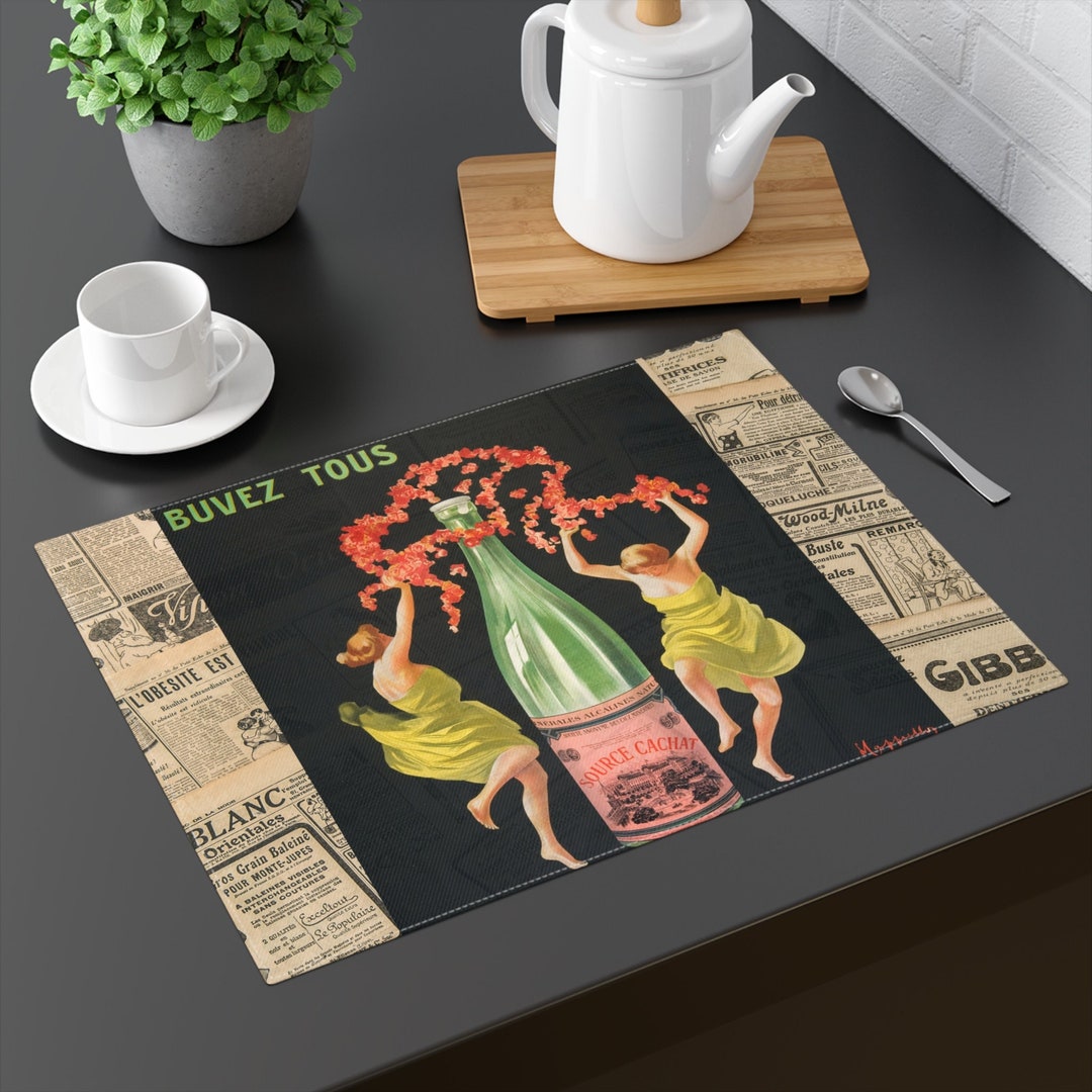 Buvez Tous drink Everyone Vintage French Poster Inspired Cotton ...