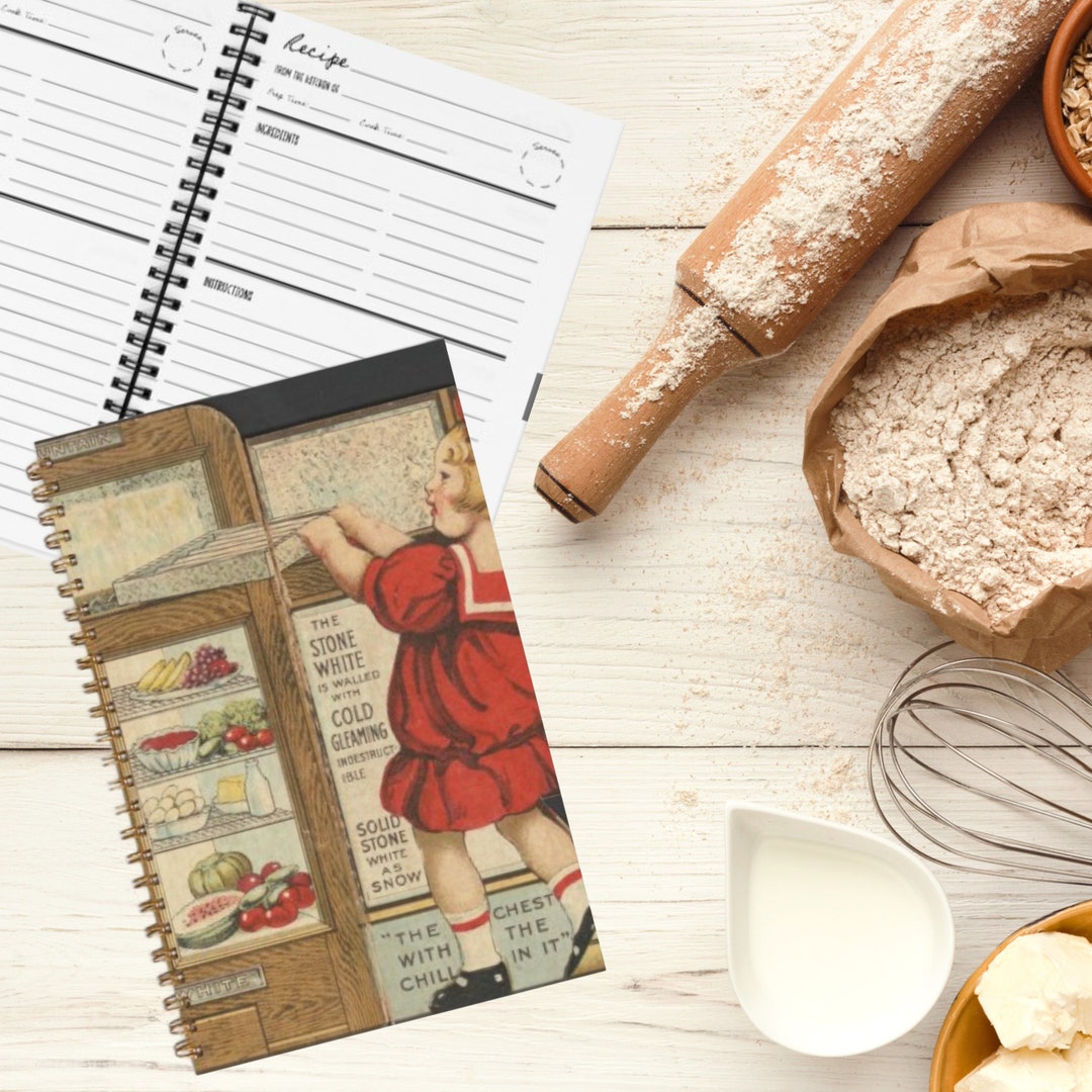 Vintage-style Recipe Spiral Notebook 5.5 X 8.5 1950s Retro ...