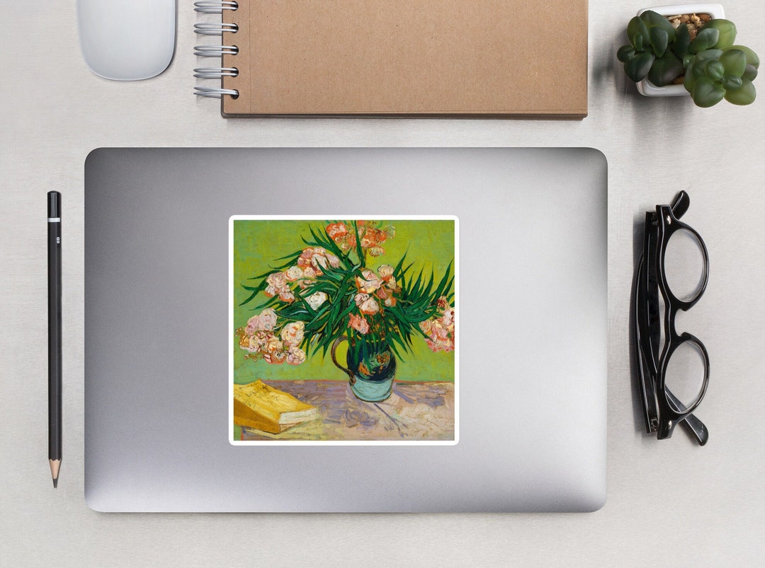 Vincent Van Gogh's Oleanders - Art-inspired Bubble-free Sticker 5.5"x5 ...