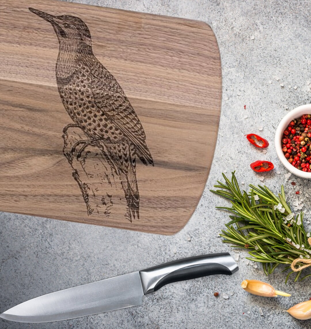 Northern Flicker - Cutting Board Small/large Maple/walnut - Bird Lover ...