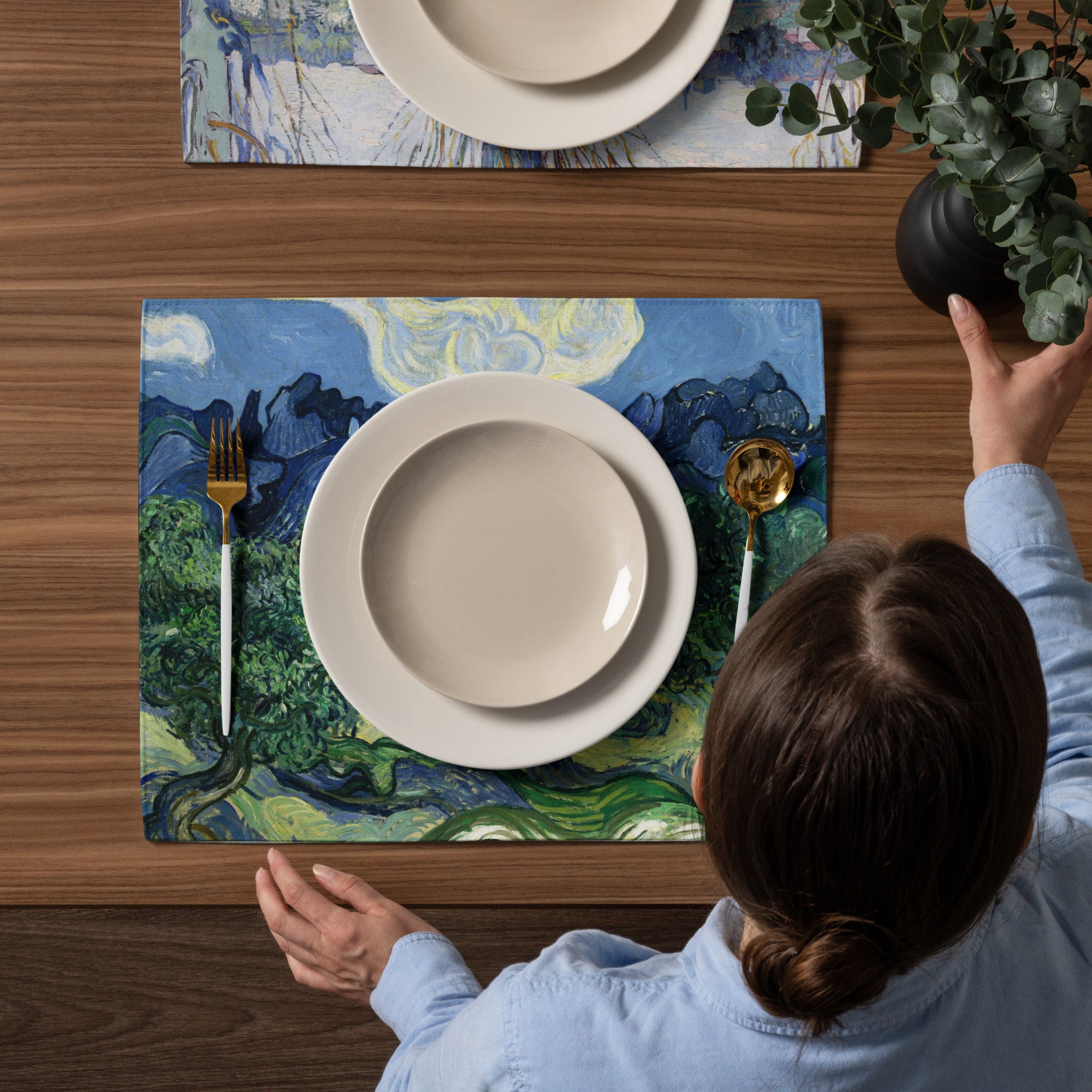 Vincent Van Gogh (blue Theme) Placemat Set of 4 - Impressionist ...