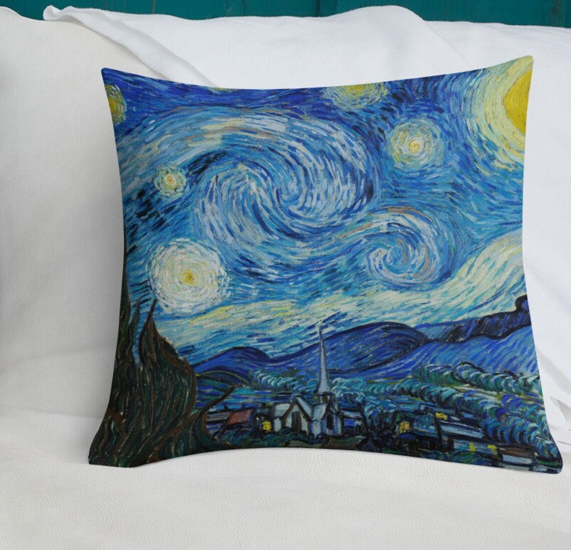 Starry Night van Gogh Art-inspired Decorative Throw Pillow Unique ...