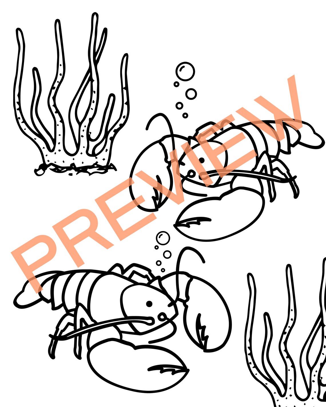 Ocean Life Coloring Book for Kids Level Easy Shark Dolphin Fish Snails ...