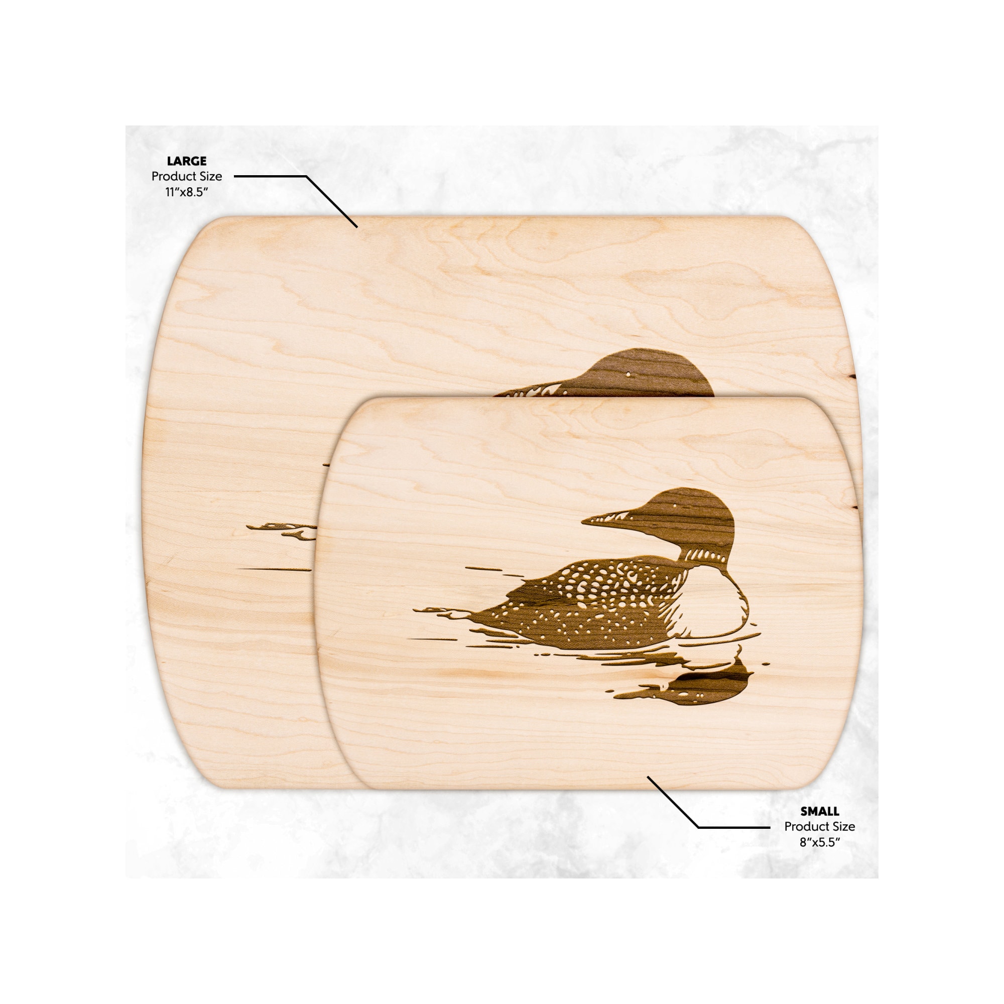 Common Loon Cutting Board *choose Small/large Maple/walnut* Minnesota ...