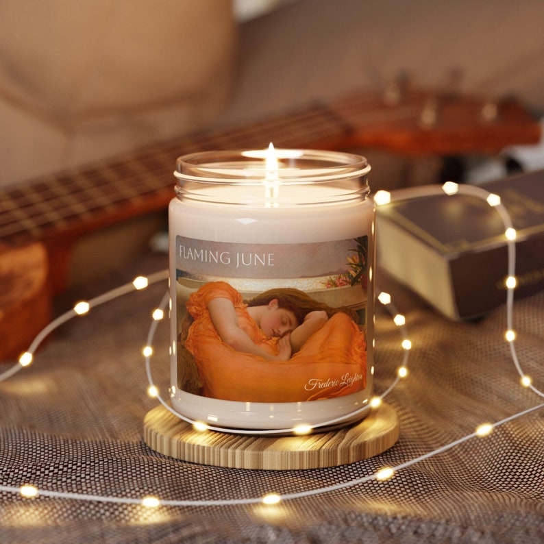 Flaming June - Art-inspired Scented Soy Candle (9 Oz.) Scent = Atlantis ...