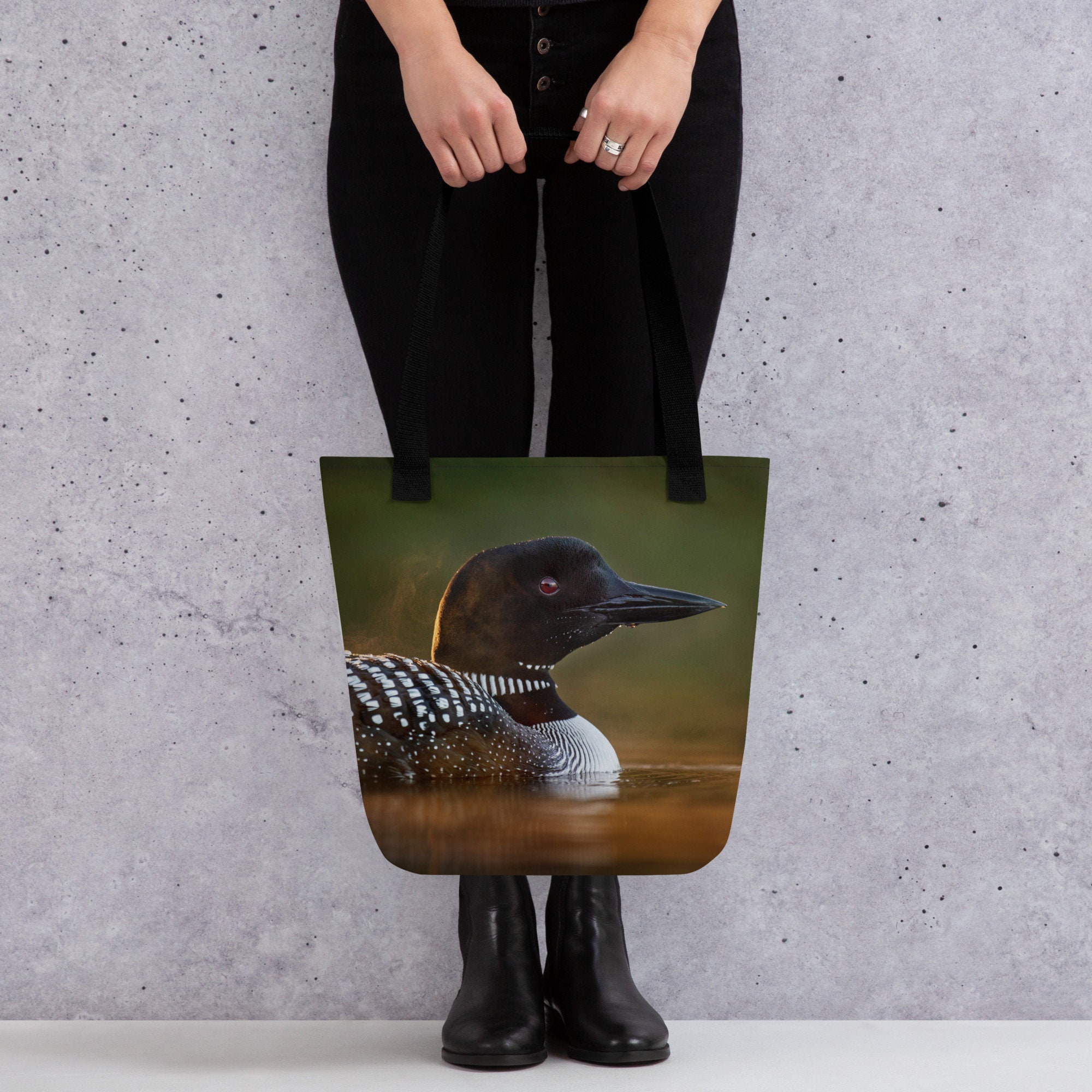 Minnesota Common Loon - State Bird Inspired Tote Bag - Shopping Travel ...