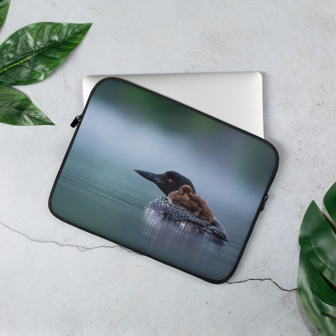 Common Loon and Baby - Laptop Sleeve/case 13" or 15" - Minnesota up ...