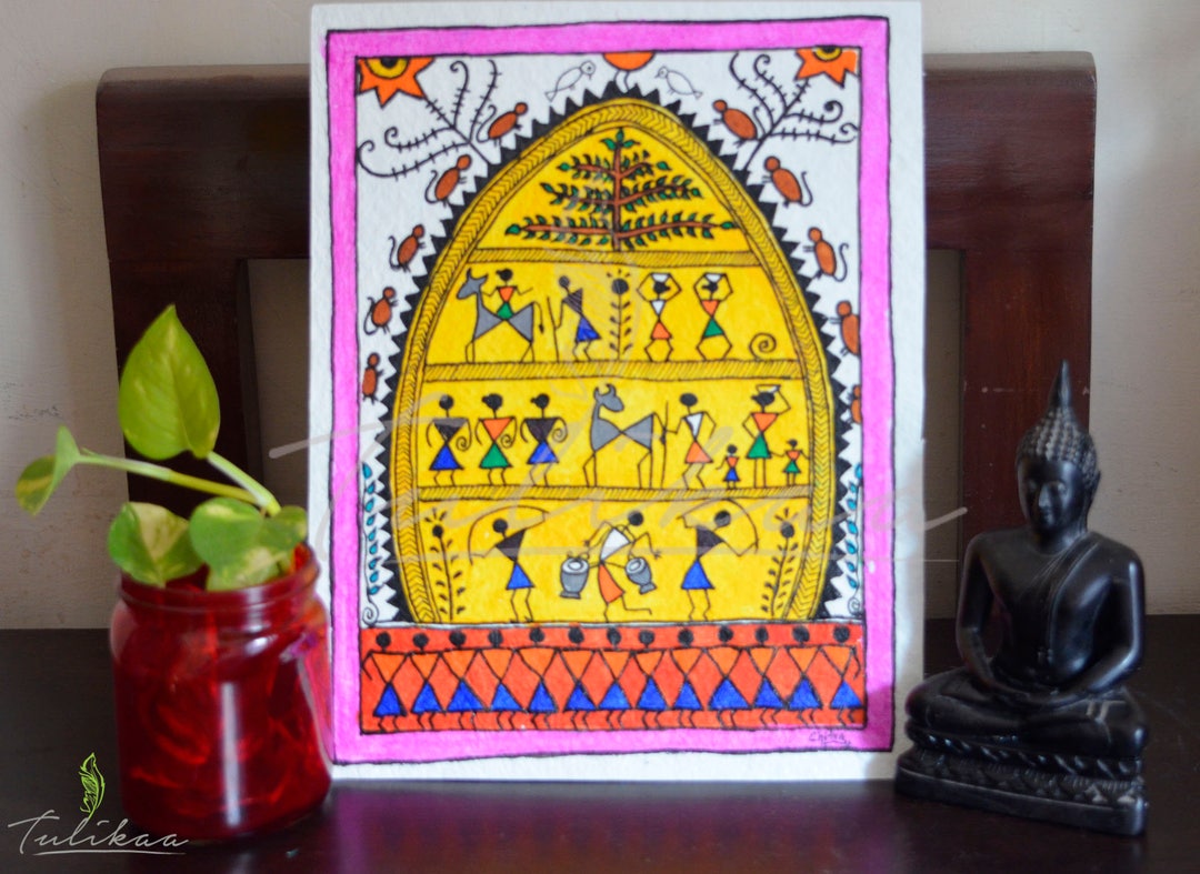 Saura Painting - Indian Tribal Art Print - Indian Ethnic Art Print ...