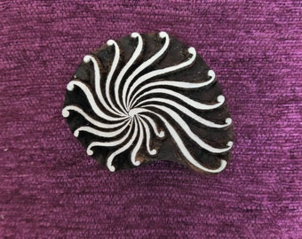 Textile Stamp, Pottery Stamp Hand Carved Indian Wood Printing Block ...