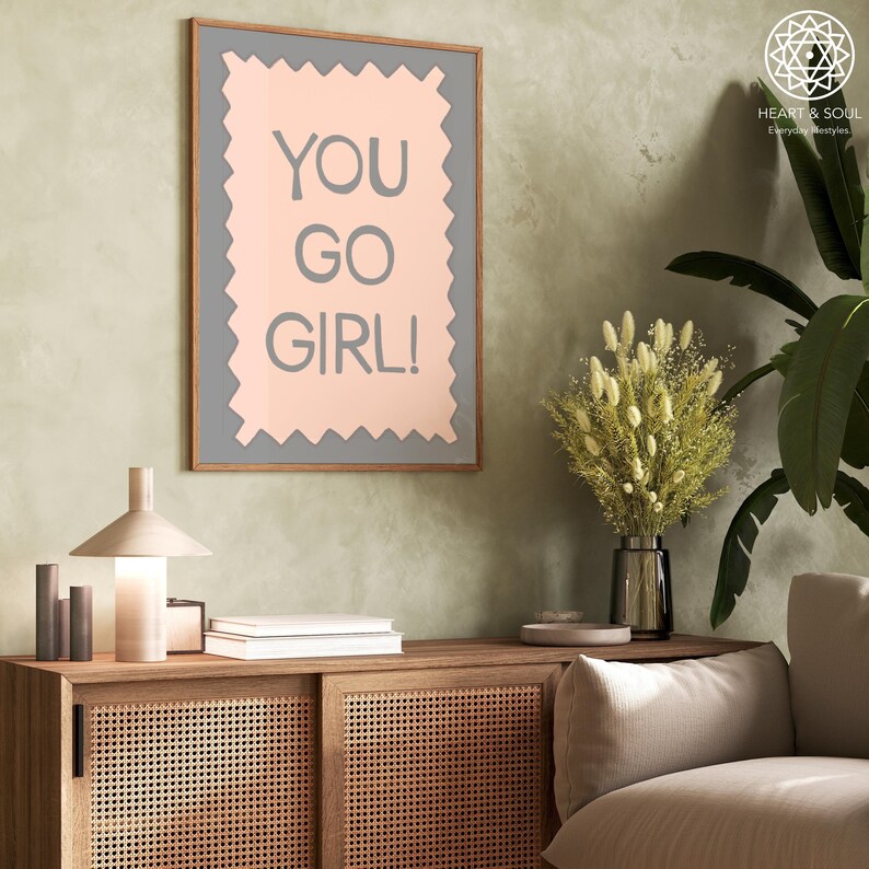 You Go Girl Print | Feminist Motivational Art (digital Download) - Etsy