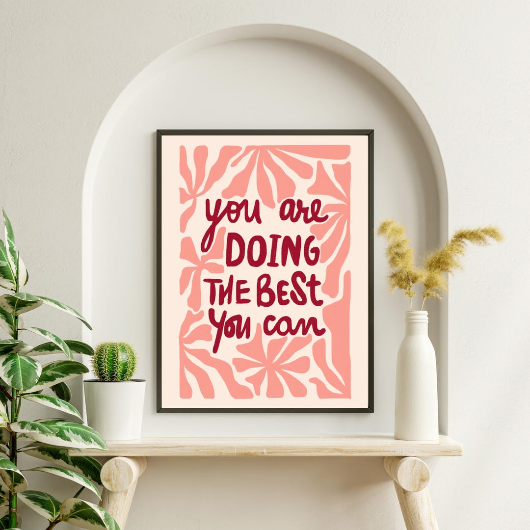 Boho Motivational Quote Print | Hand-lettered Wall Art (digital ...