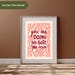 Boho Motivational Quote Print | Hand-lettered Wall Art (digital ...