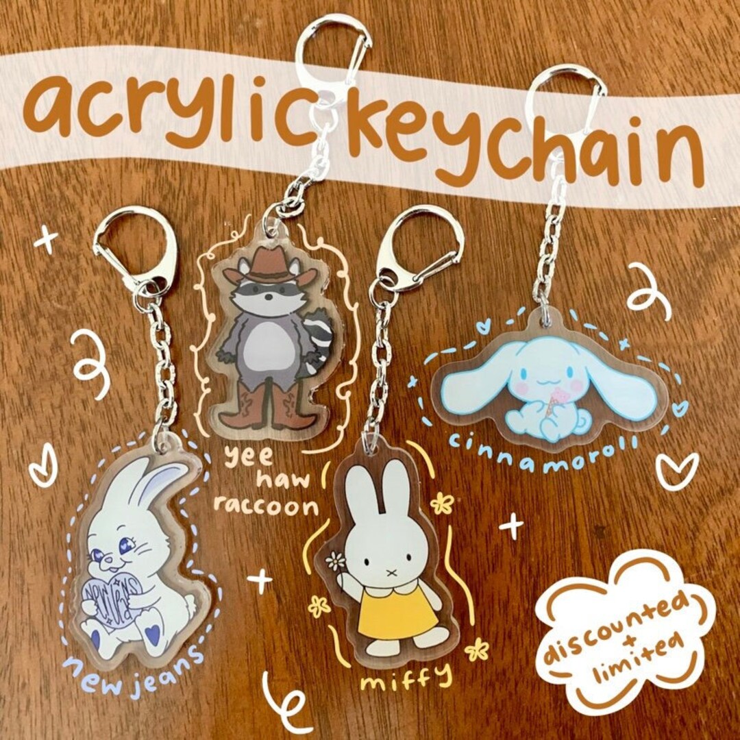 Acrylic Keychain Cute, Kawaii, Fanart, Accessories for Bags, Keys, Cute ...