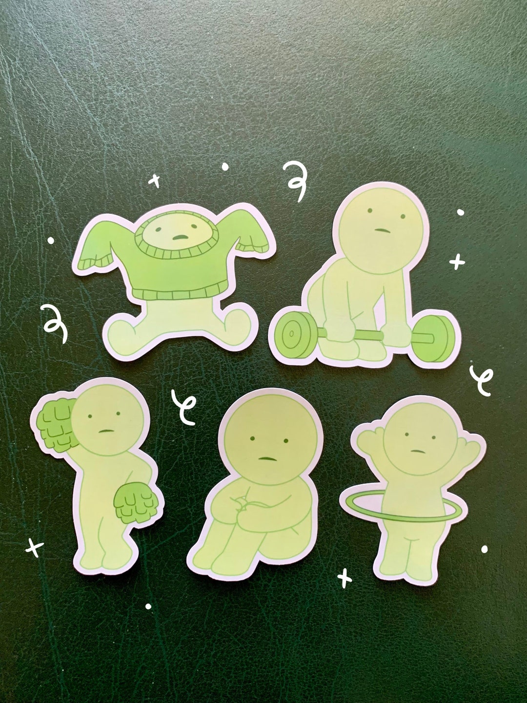 Little Green Dudes Stickers fan Art, Aesthetic Green Dudes Sticker ...