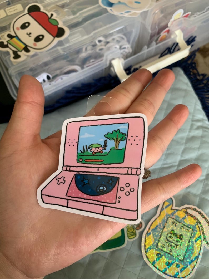 Cute Childhood Gadgets Stickers -fan Art, Aesthetic Sticker, Decals ...