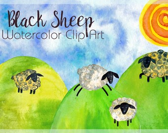 Baa Baa Black Sheep Clipart / Nursery Rhyme Clip Art - Etsy UK