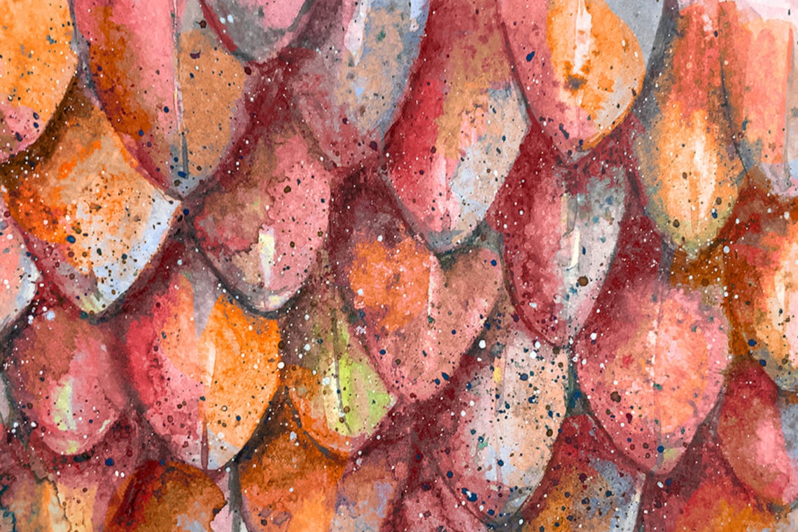 Watercolor Dragon Scale Clip Art - Etsy