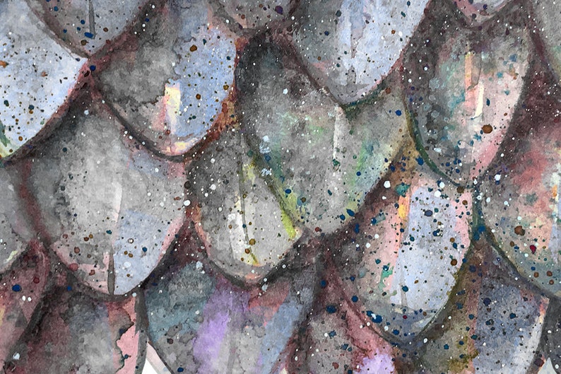 Watercolor Dragon Scale Clip Art - Etsy