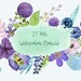 27 Hand-painted Watercolor Purple Floral Clip Art - Etsy