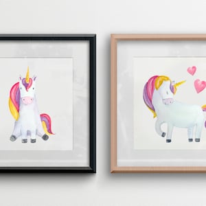 Baby Unicorns Watercolor Clip Art Set - Etsy