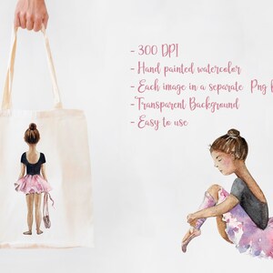 Watercolor Ballerinas Clip Art Set - Etsy