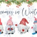 Gnomes in Winter Watercolor Clip Art - Etsy