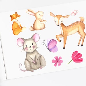 Woodland Friends Watercolor Clip Art Set - Etsy