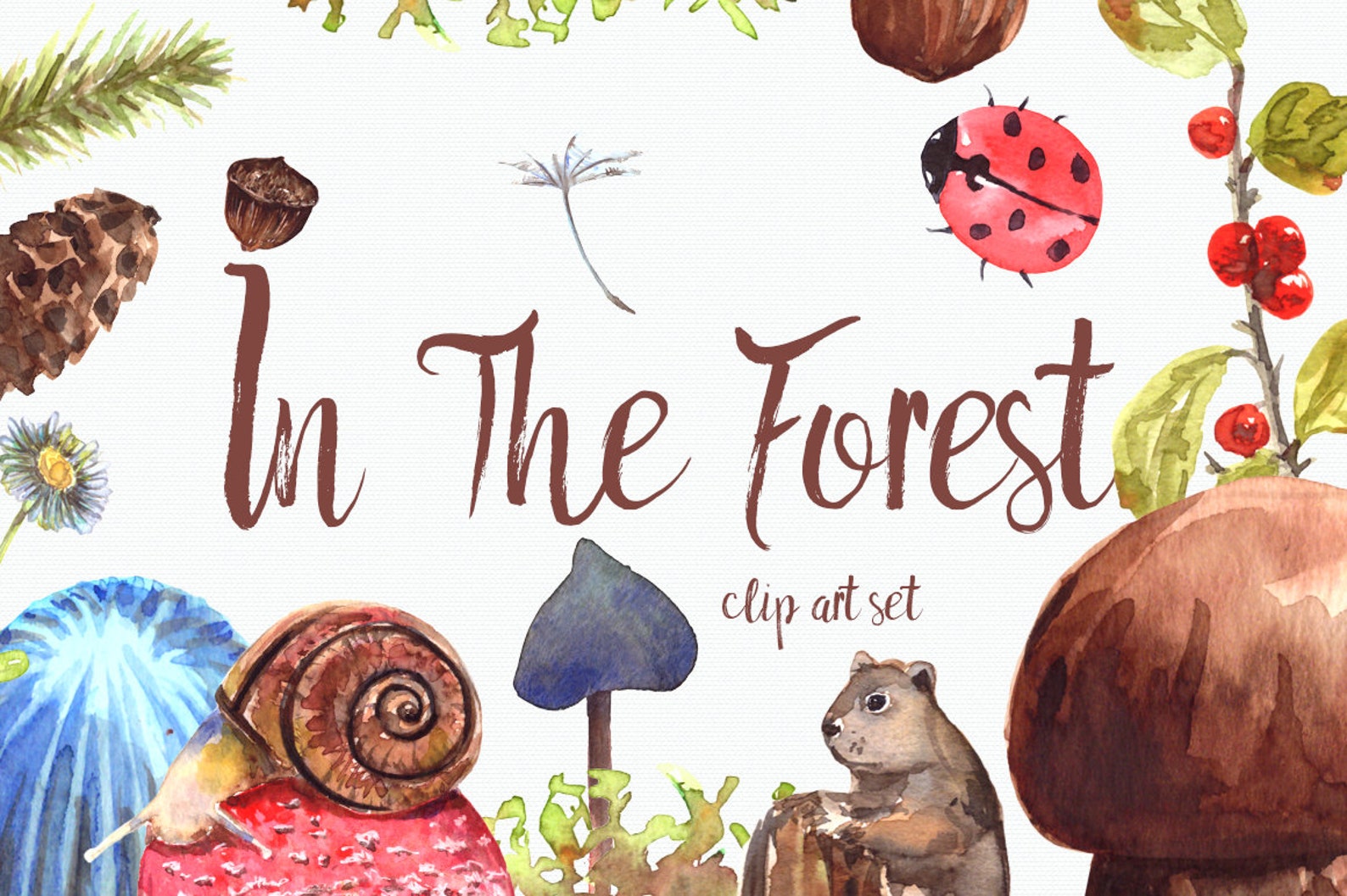 In the Forest Clip Art Set | Etsy