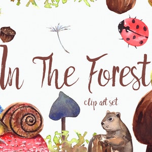 In the Forest Clip Art Set - Etsy