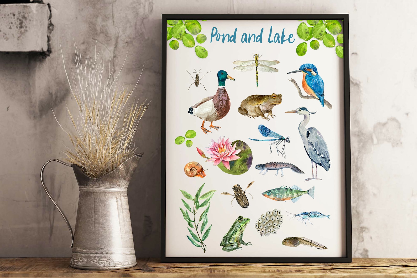 Pond and Lake Clip Arts and Posters - Etsy
