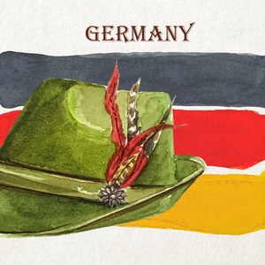 So German Watercolor Clip Art Set - Etsy