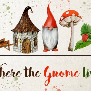 Watercolor Gnome Clip Art Set - Etsy