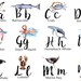 Watercolor Ocean Alphabet Poster - Etsy