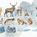 Watercolor Winter Woodland Clip Art Set - Etsy