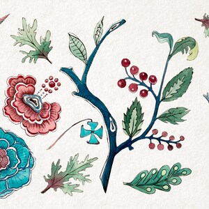 Watercolor Decorative Clip Art Set Pattern - Etsy