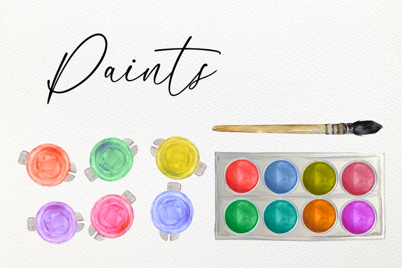 Watercolor Stationary Clip Art Set - Etsy